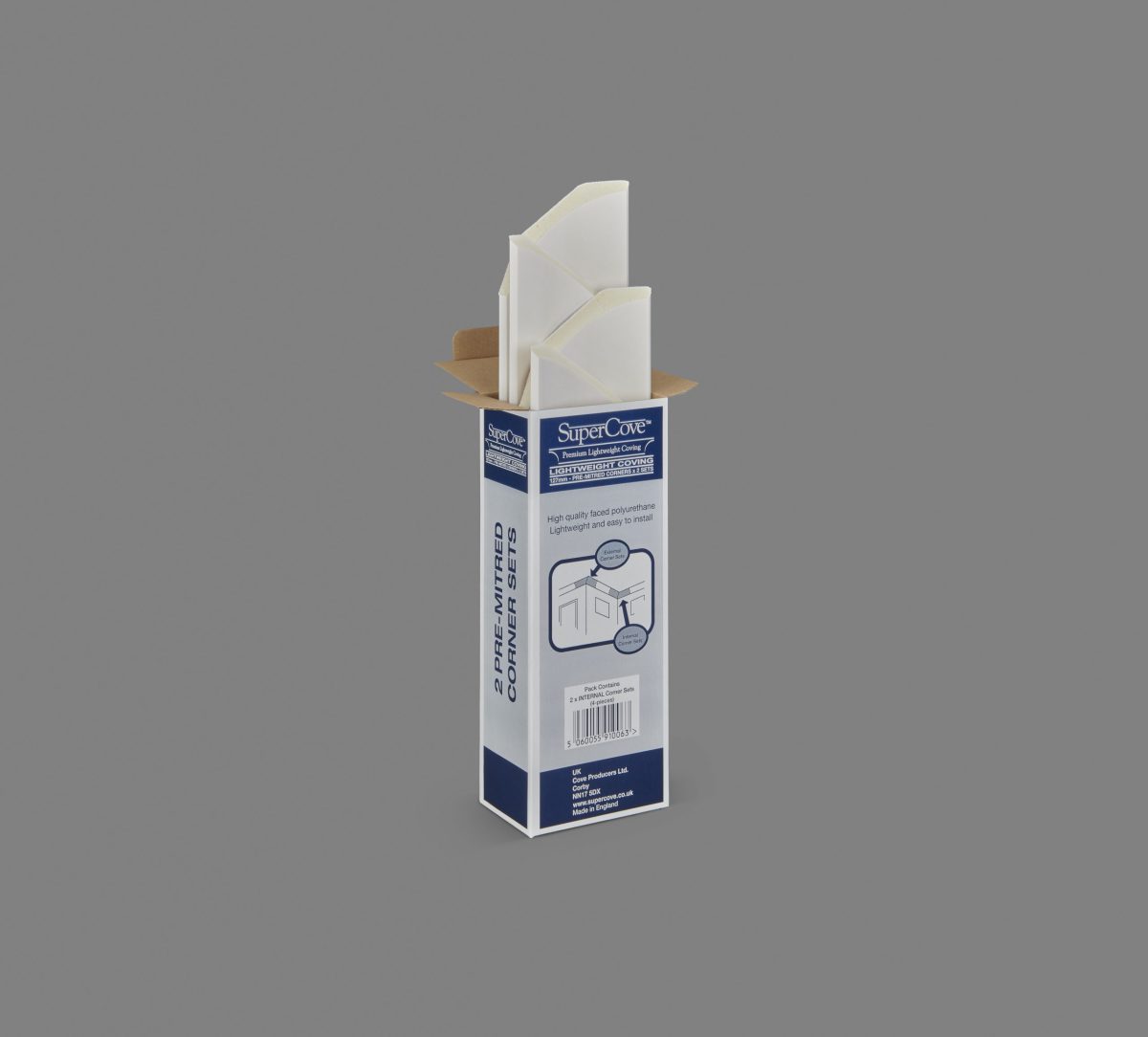SuperCove Lightweight Coving Pre-Mitred Internal Corners x2